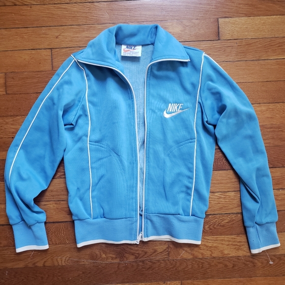 Nike | Jackets & Coats | Rare 7s80s Vintage Nike Baby Blue Track Jacket ...